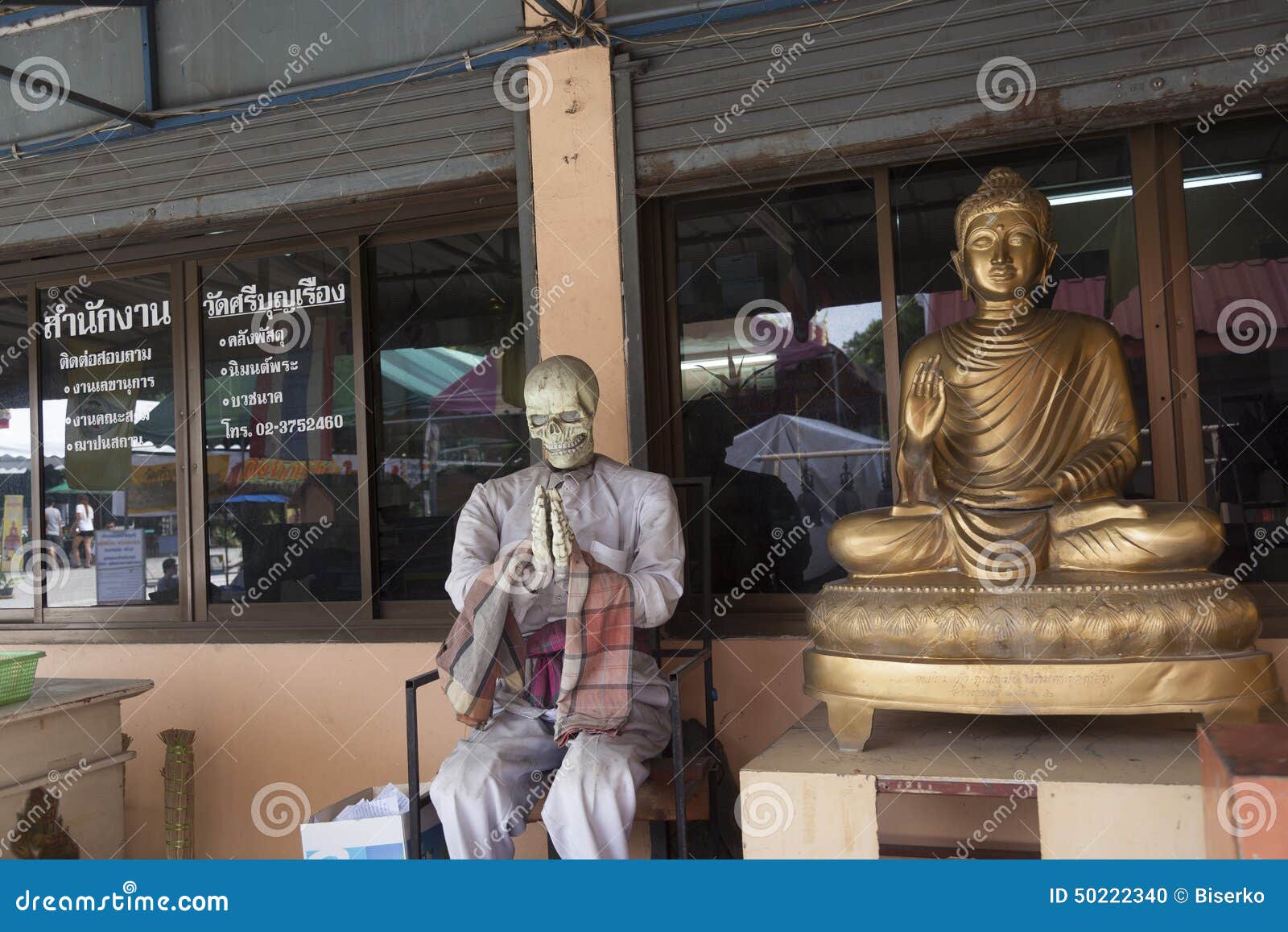 Skeleton Buddha editorial image. Image of fasting, ratchadamnoen - 50222340