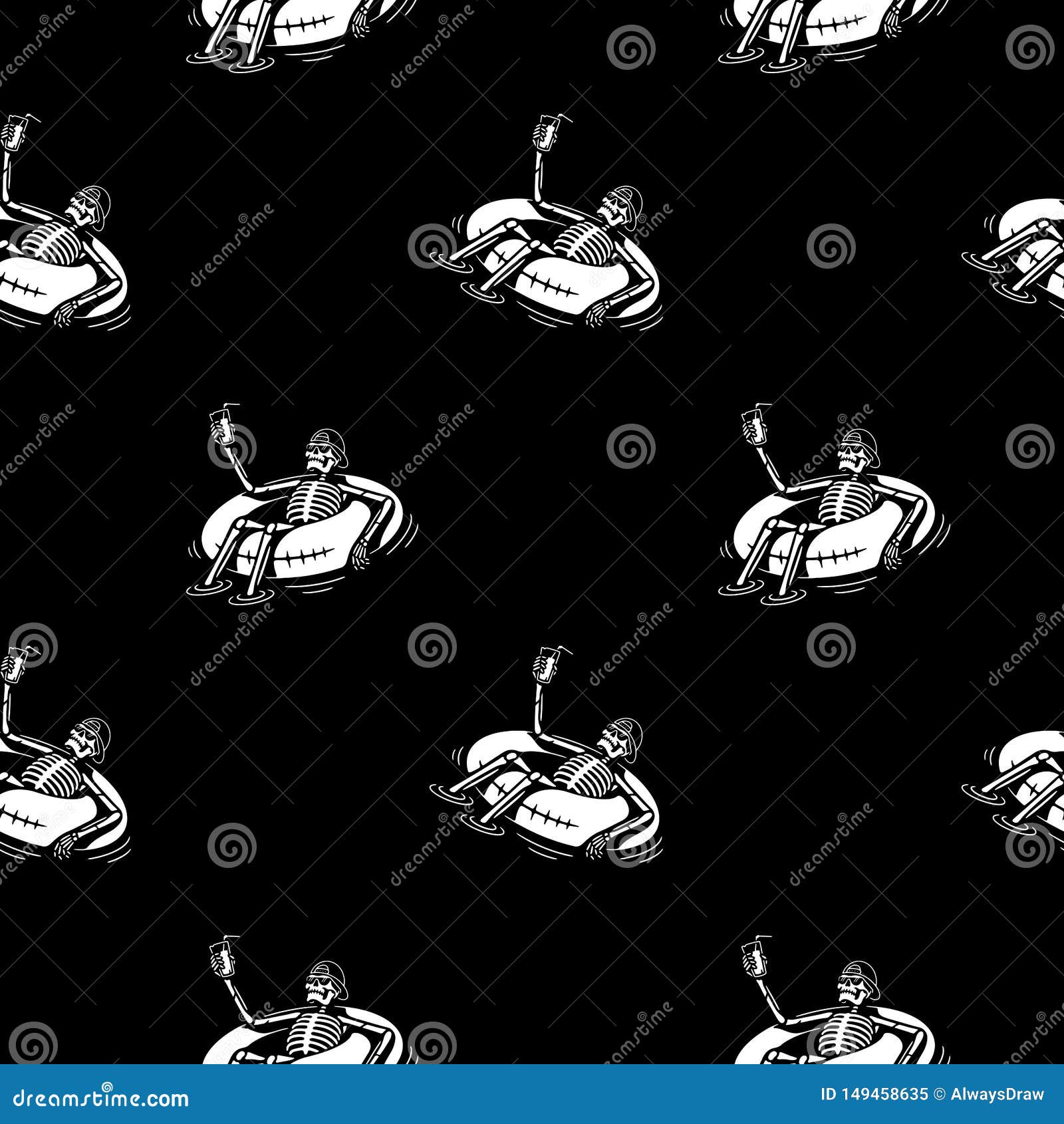 Halloween Chill. Skeleton Enjoying A Leisurely Swing. AI Generated ...