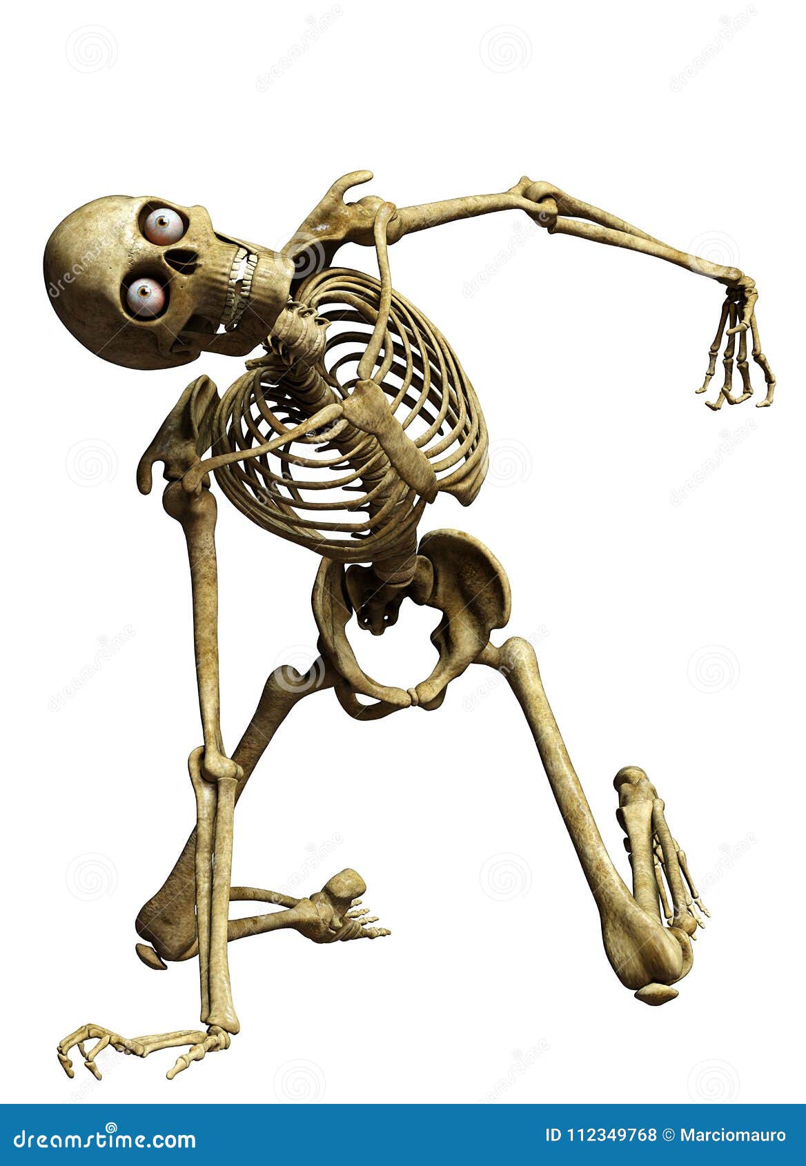 Skeleton Cartoon in a White Background Stock Illustration ...