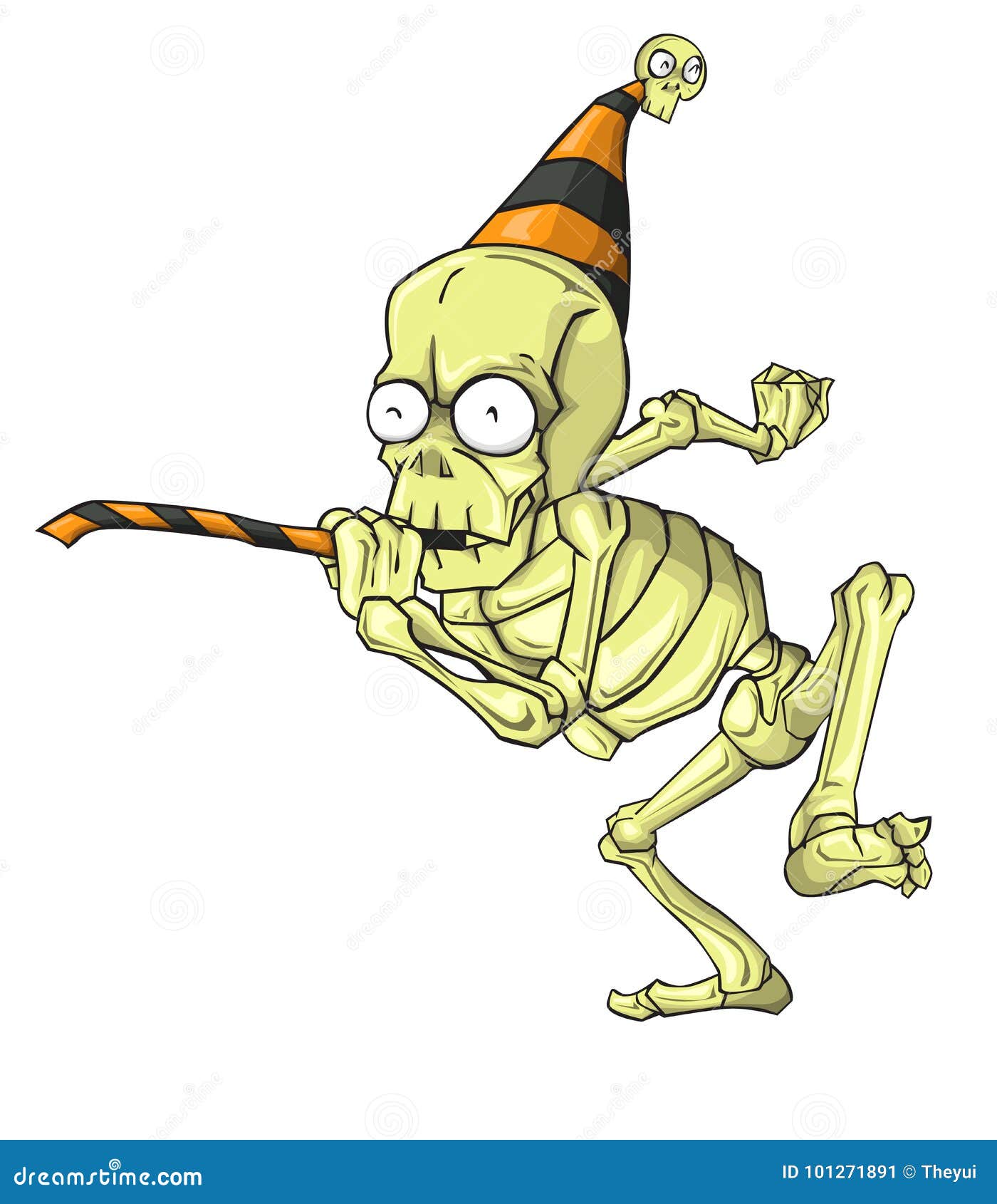 Skeleton Character Vector. Monster in Halloween Stock Vector ...