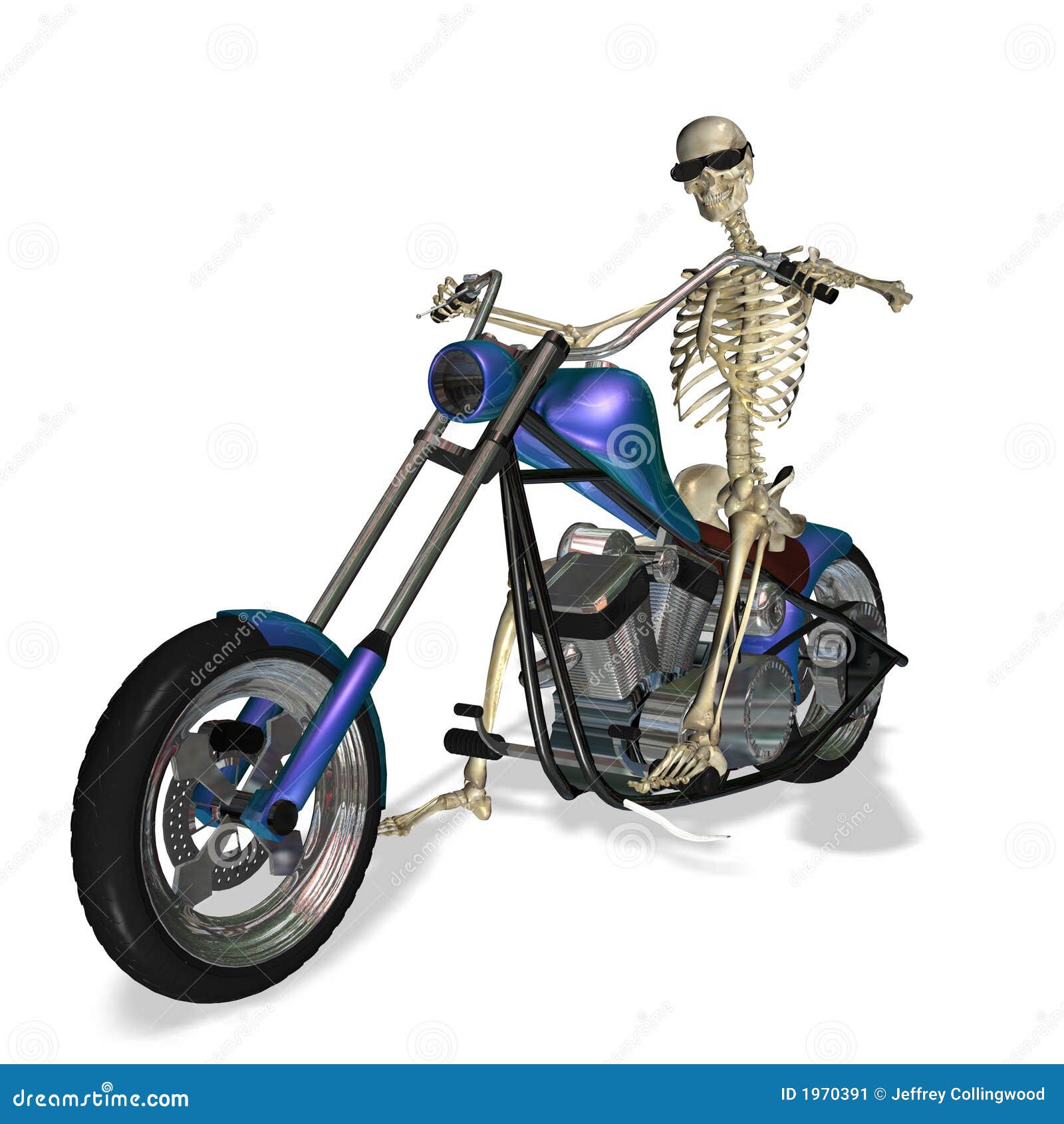 Skeleton Chopper 2 stock illustration. Illustration of october - 1970391