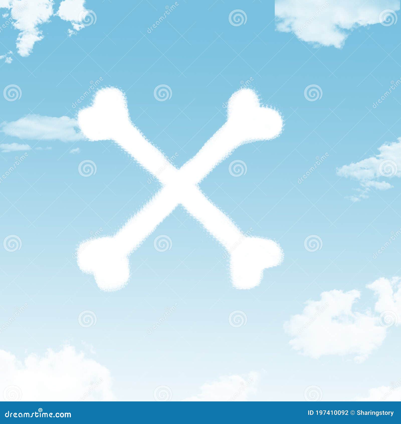 Skeleton Cloud Shape , Concept of Halloween Stock Illustration ...