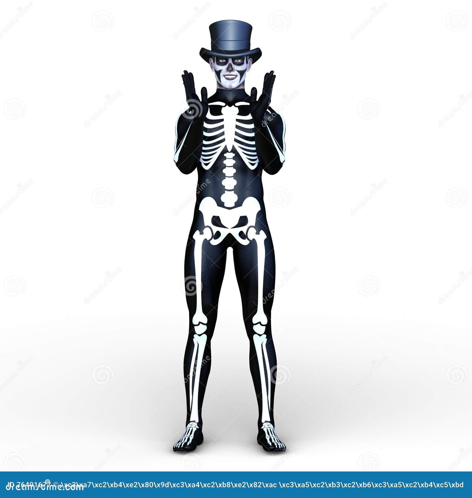 Skeleton costume man stock illustration. Illustration of tights - 76491677