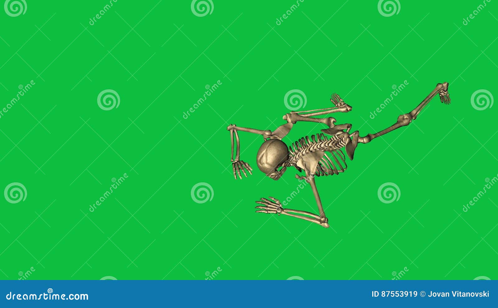 Skeleton Crawl and Throw Grenade - Separate on Green Screen Stock Video ...