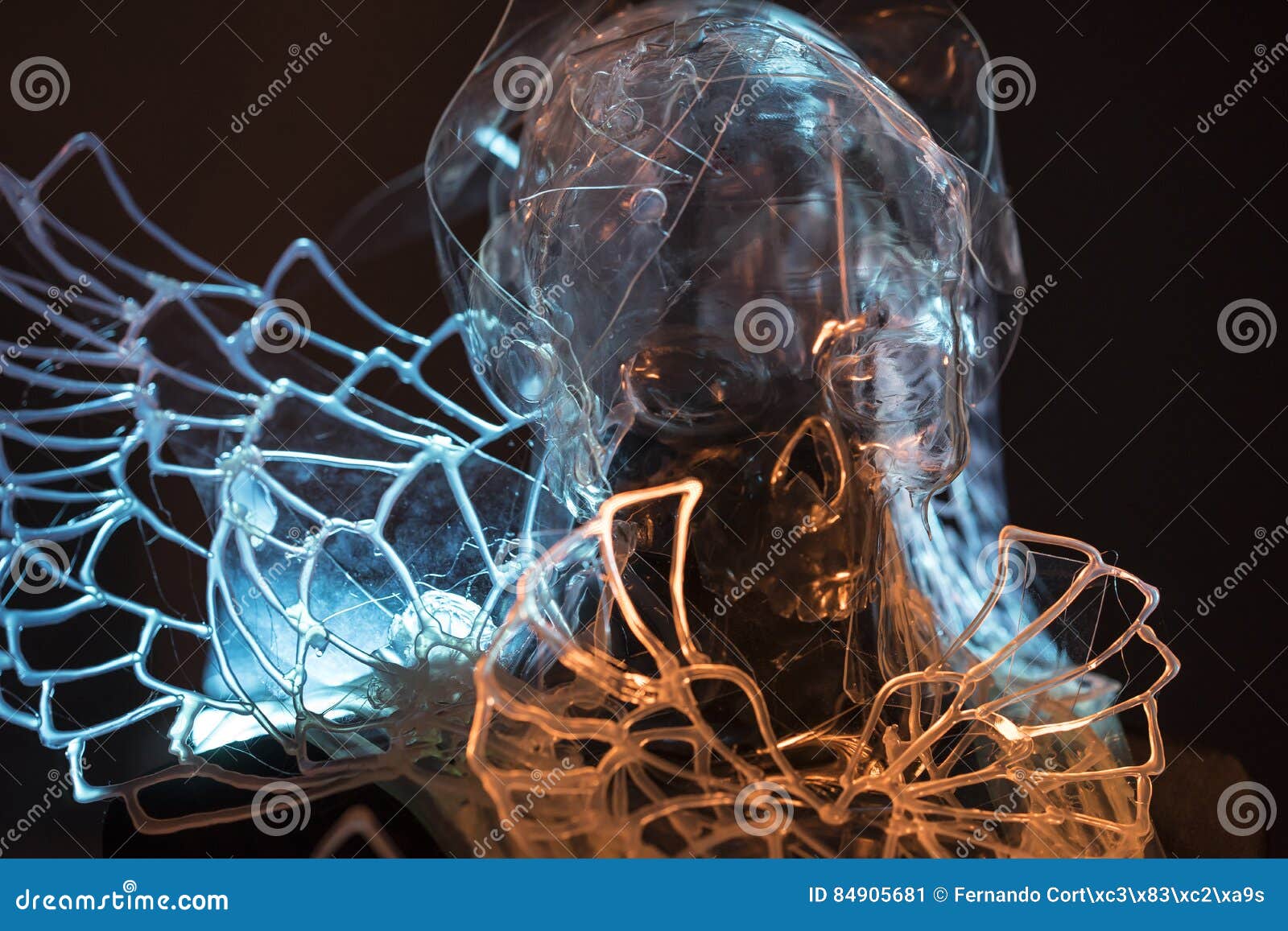 Skeleton, Crystal Skull Styling with Colorful Light Effects ...