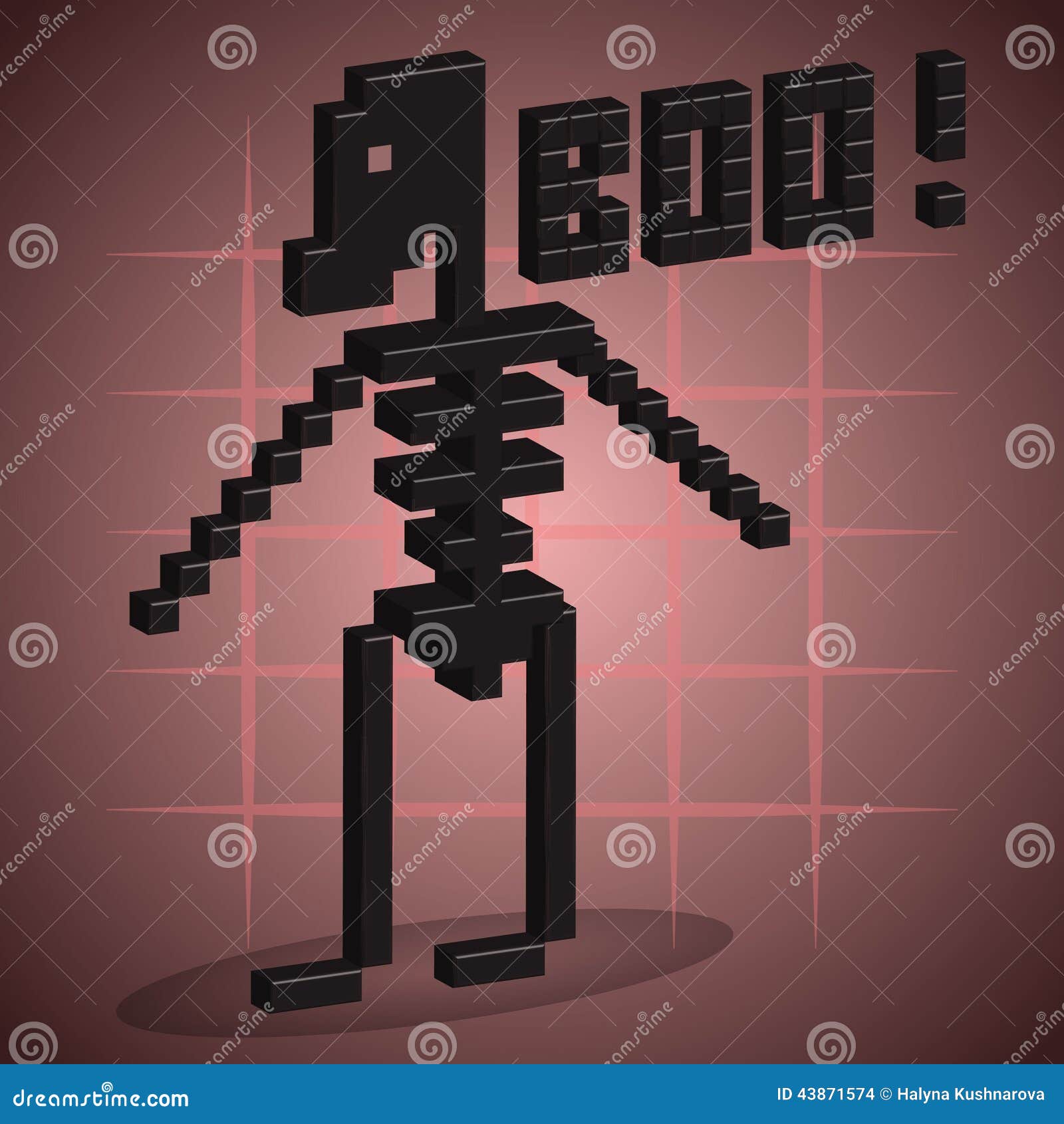 Cow Skeleton Pixel Art Pattern Seamless. 8 Bit Farm Animal Bones ...