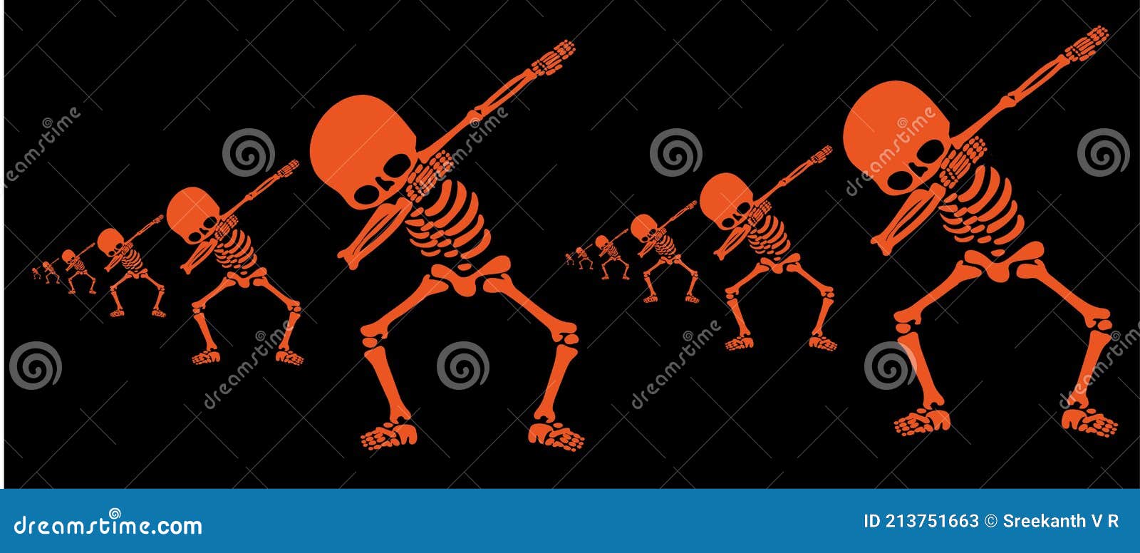 Skeleton dab stock illustration. Illustration of people - 213751663