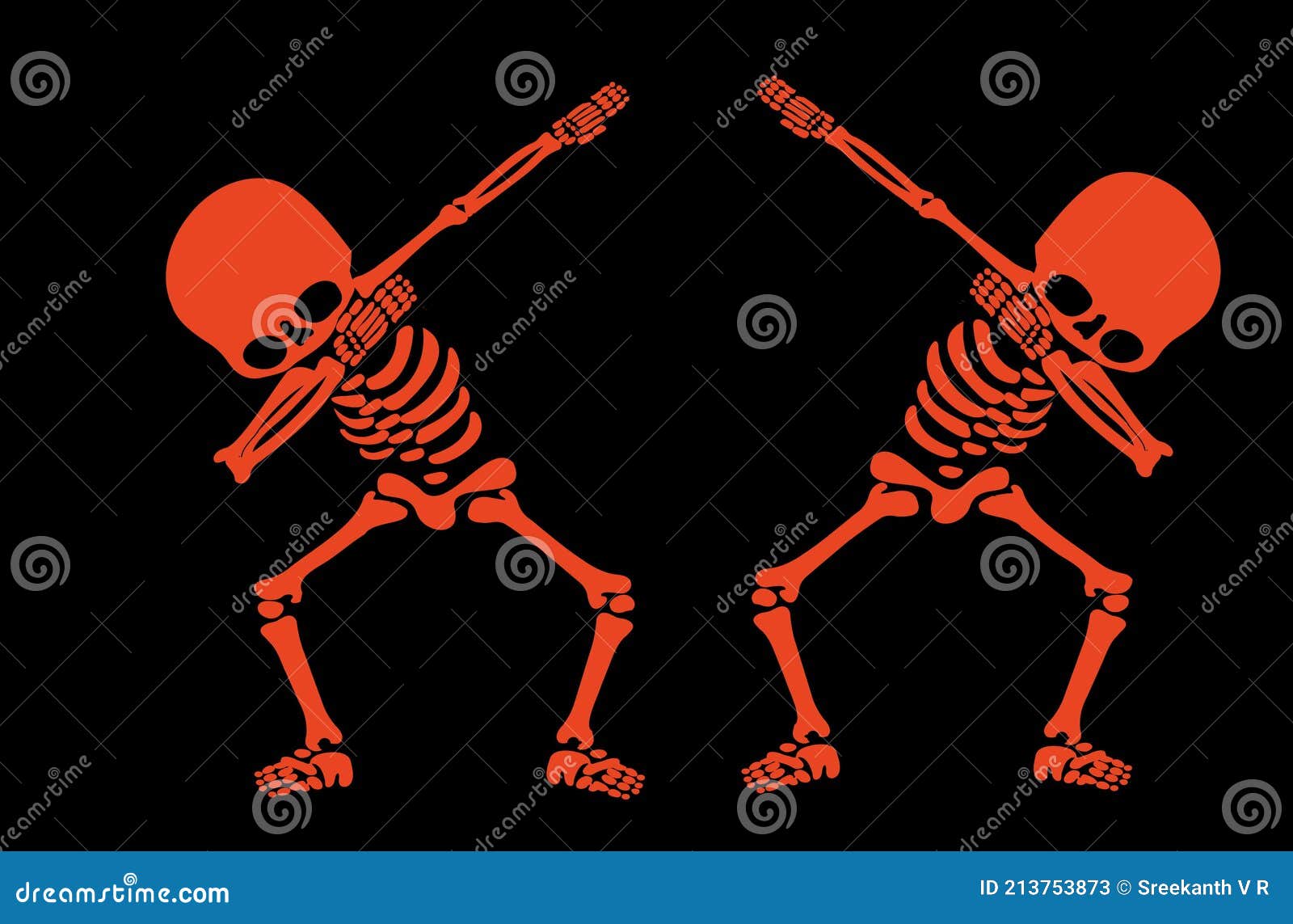 Skeleton dab stock illustration. Illustration of latest - 213753873
