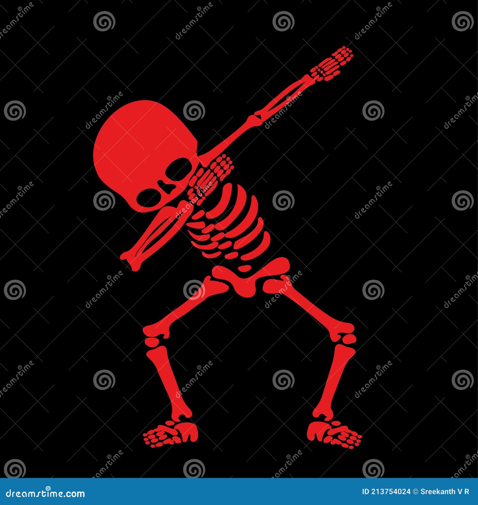 Skeleton dab stock illustration. Illustration of dabbing - 213754024