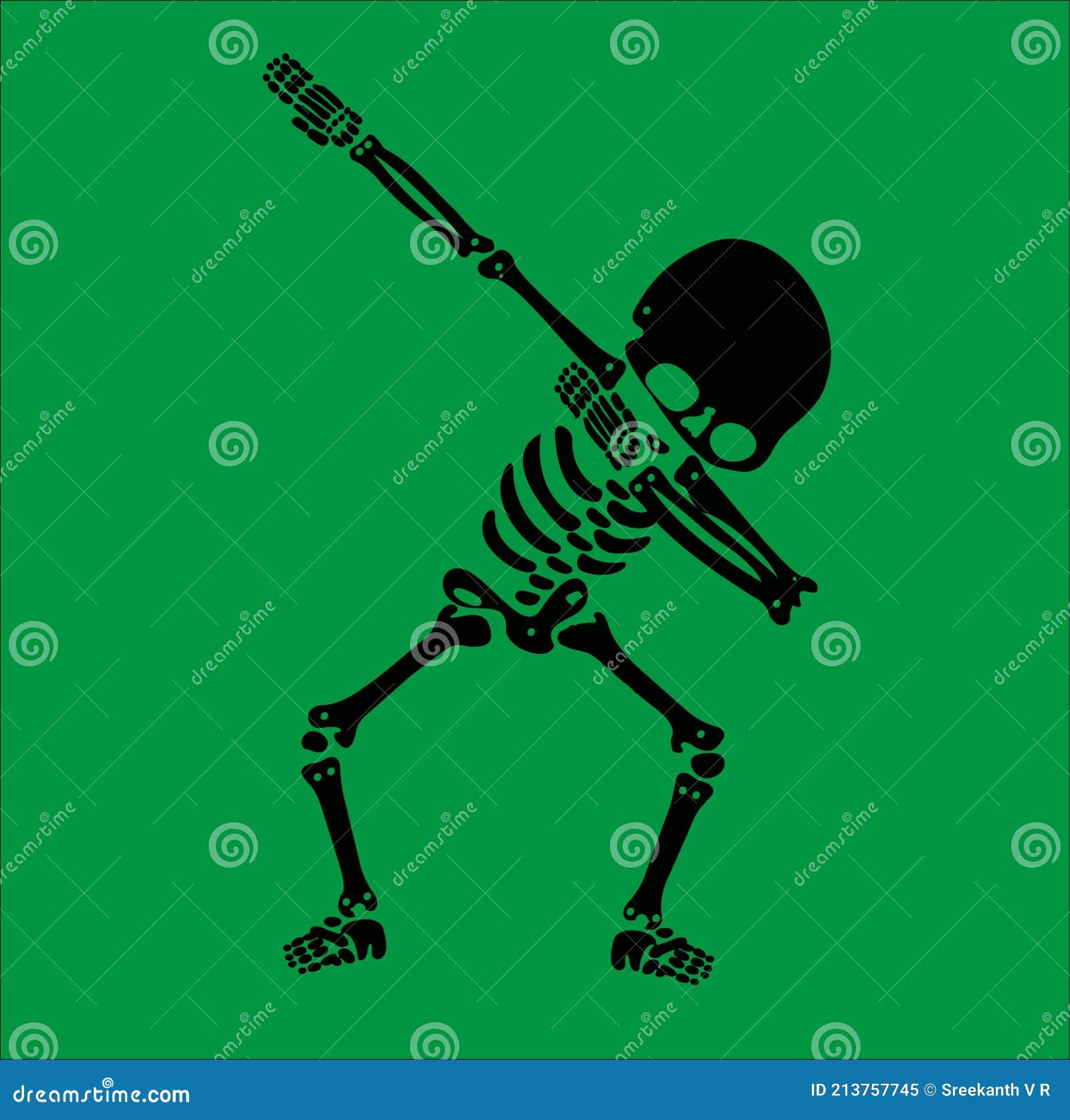 Skeleton dab stock illustration. Illustration of abstract - 213757745