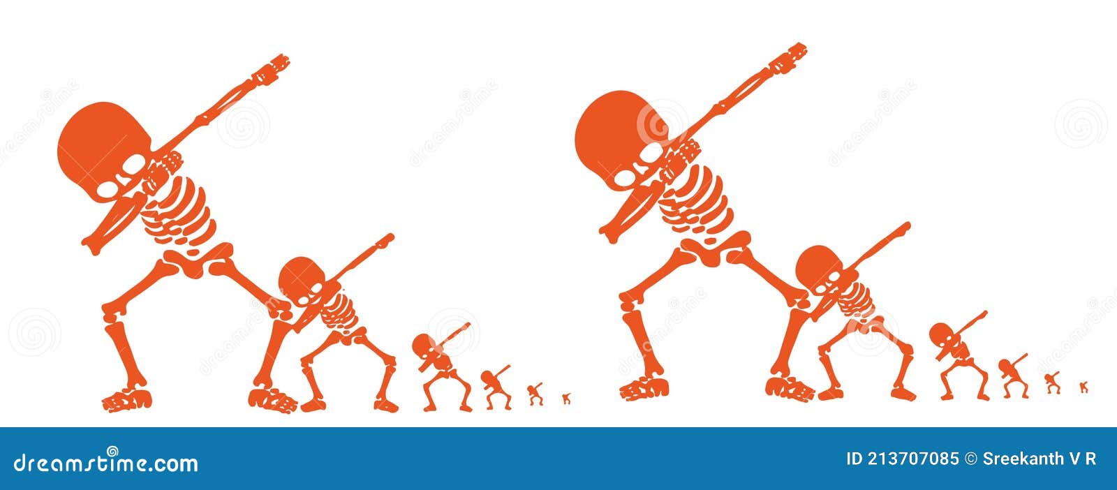 Skeleton dab stock vector. Illustration of bone, dance - 213707085