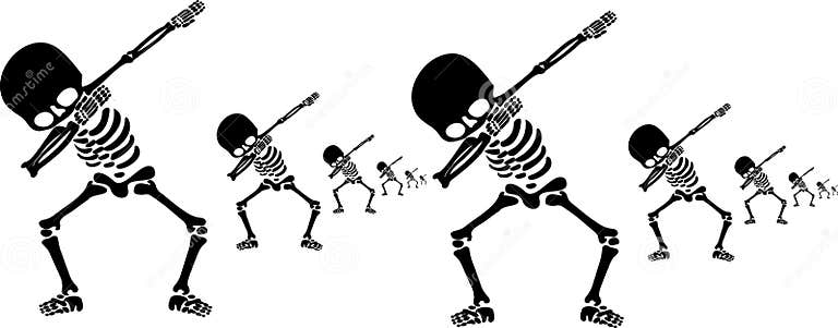 Skeleton dab stock illustration. Illustration of vector - 213748446