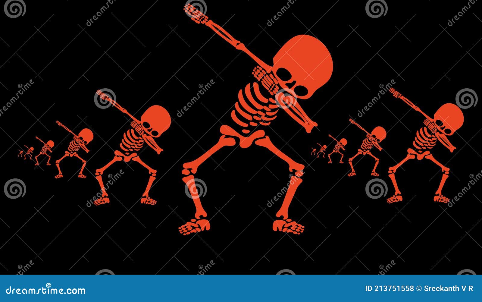 Skeleton dab stock illustration. Illustration of abstract - 213751558