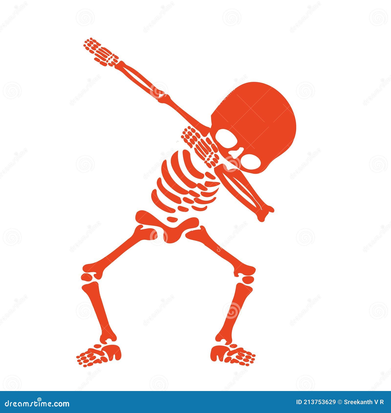 Skeleton dab stock illustration. Illustration of skull - 213753629
