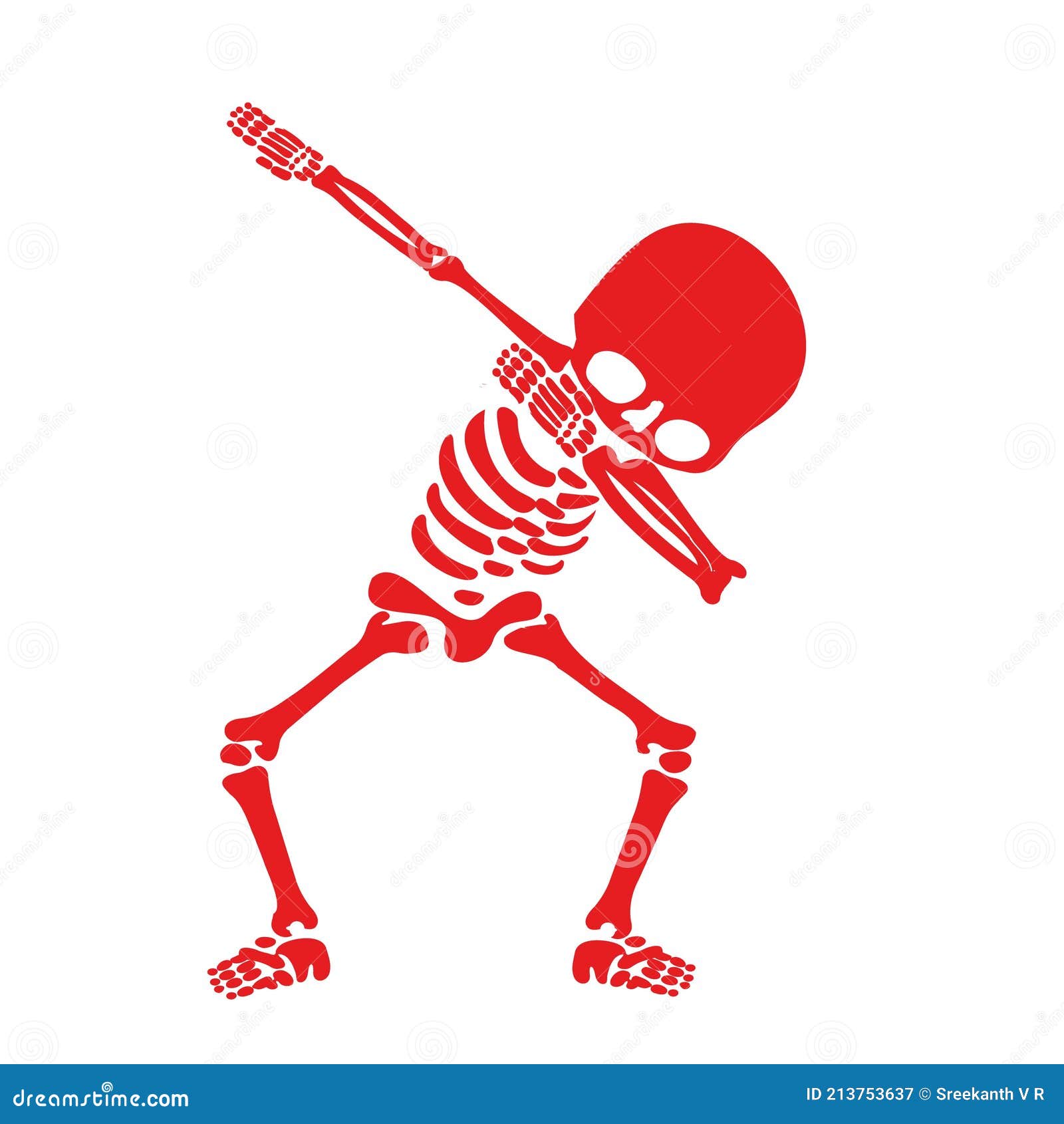 Skeleton dab stock illustration. Illustration of meme - 213753637