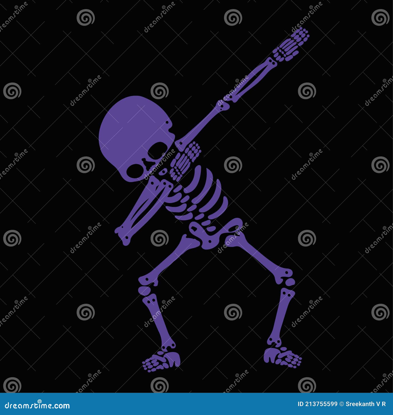 Skeleton dab stock illustration. Illustration of commedy - 213755599