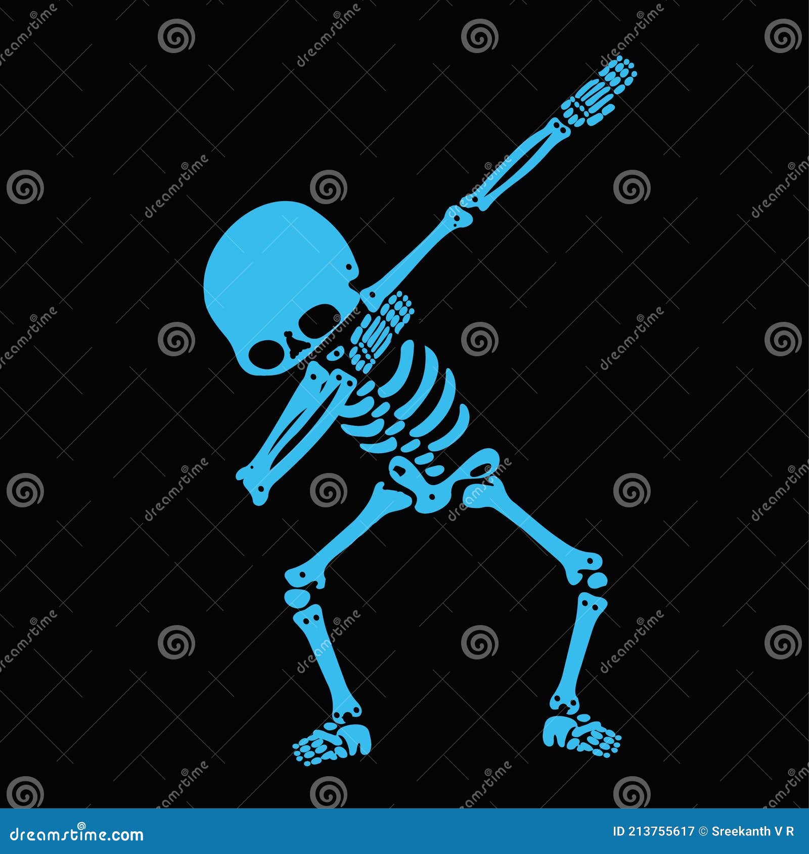 Skeleton dab stock illustration. Illustration of bone - 213755617