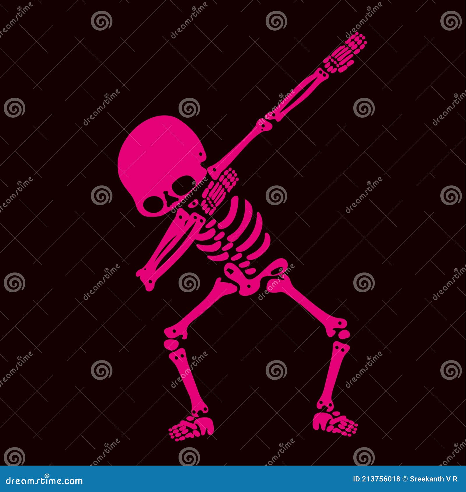 Skeleton dab stock illustration. Illustration of party - 213756018