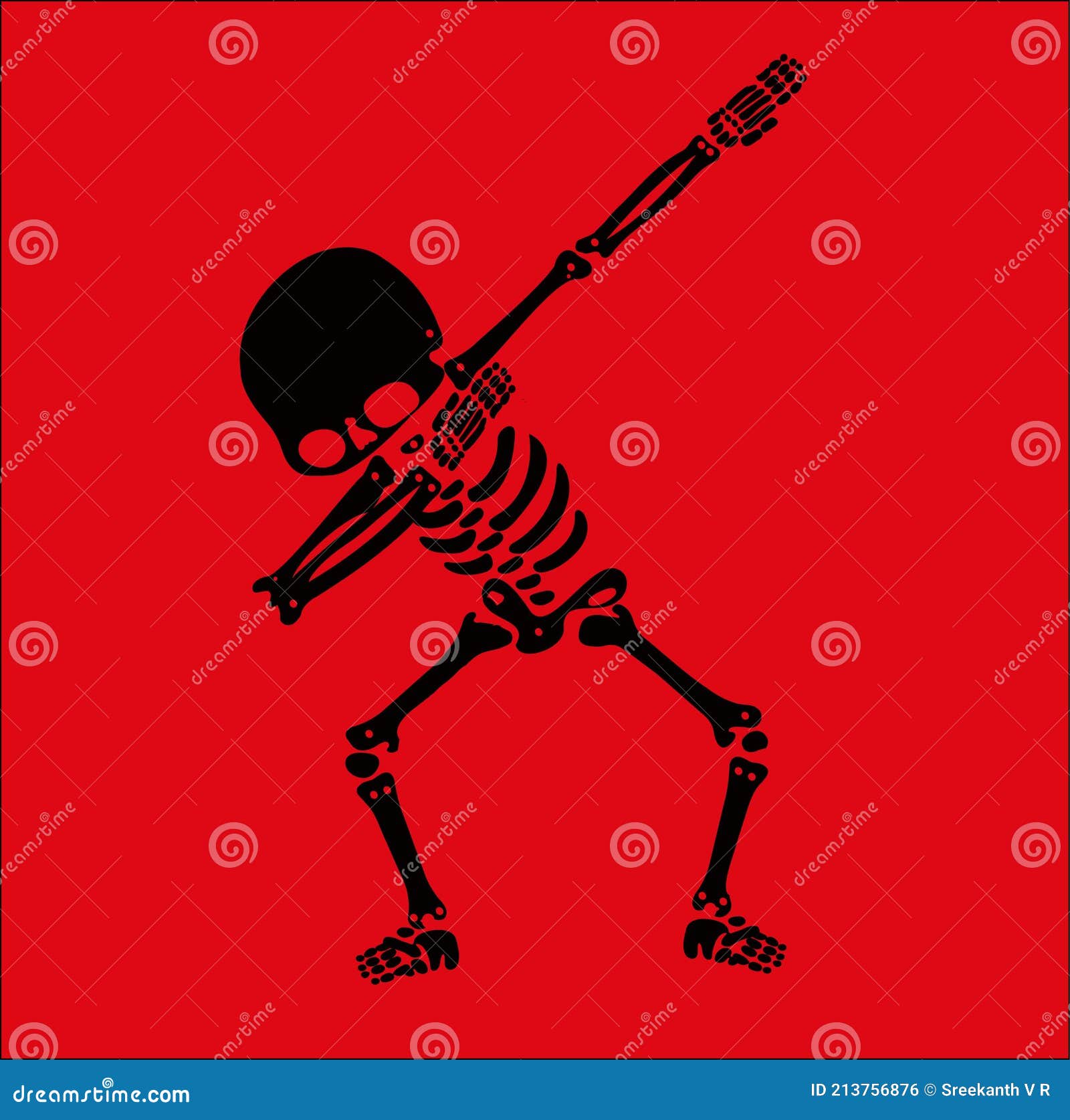 Skeleton dab stock illustration. Illustration of party - 213756876