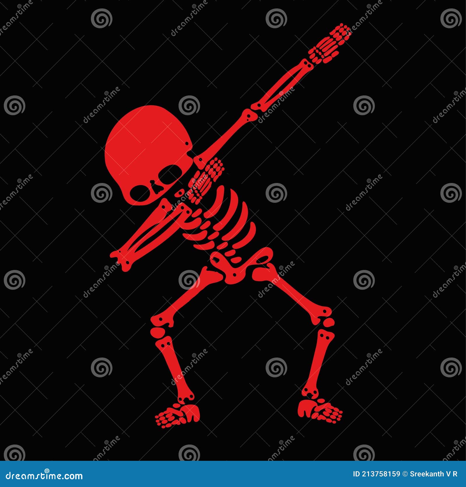 Skeleton dab stock illustration. Illustration of party - 213758159