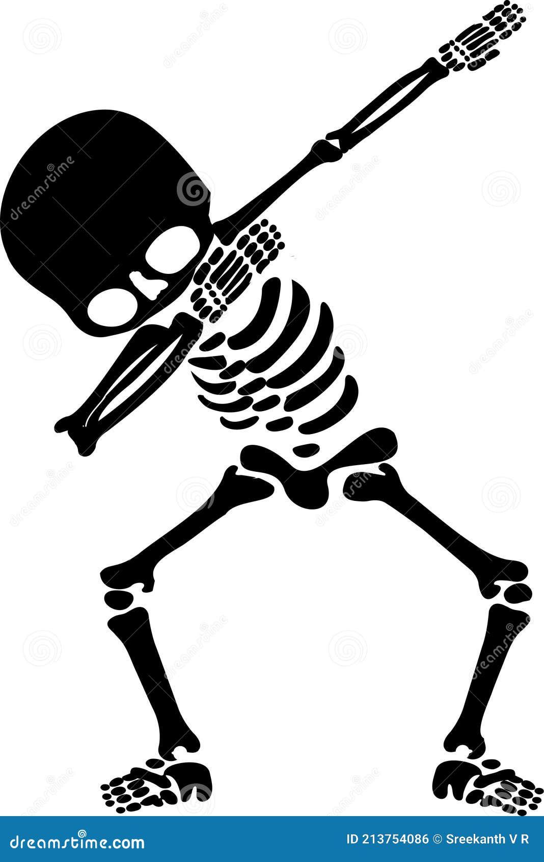 Skeleton dab stock illustration. Illustration of skeletons - 213754086