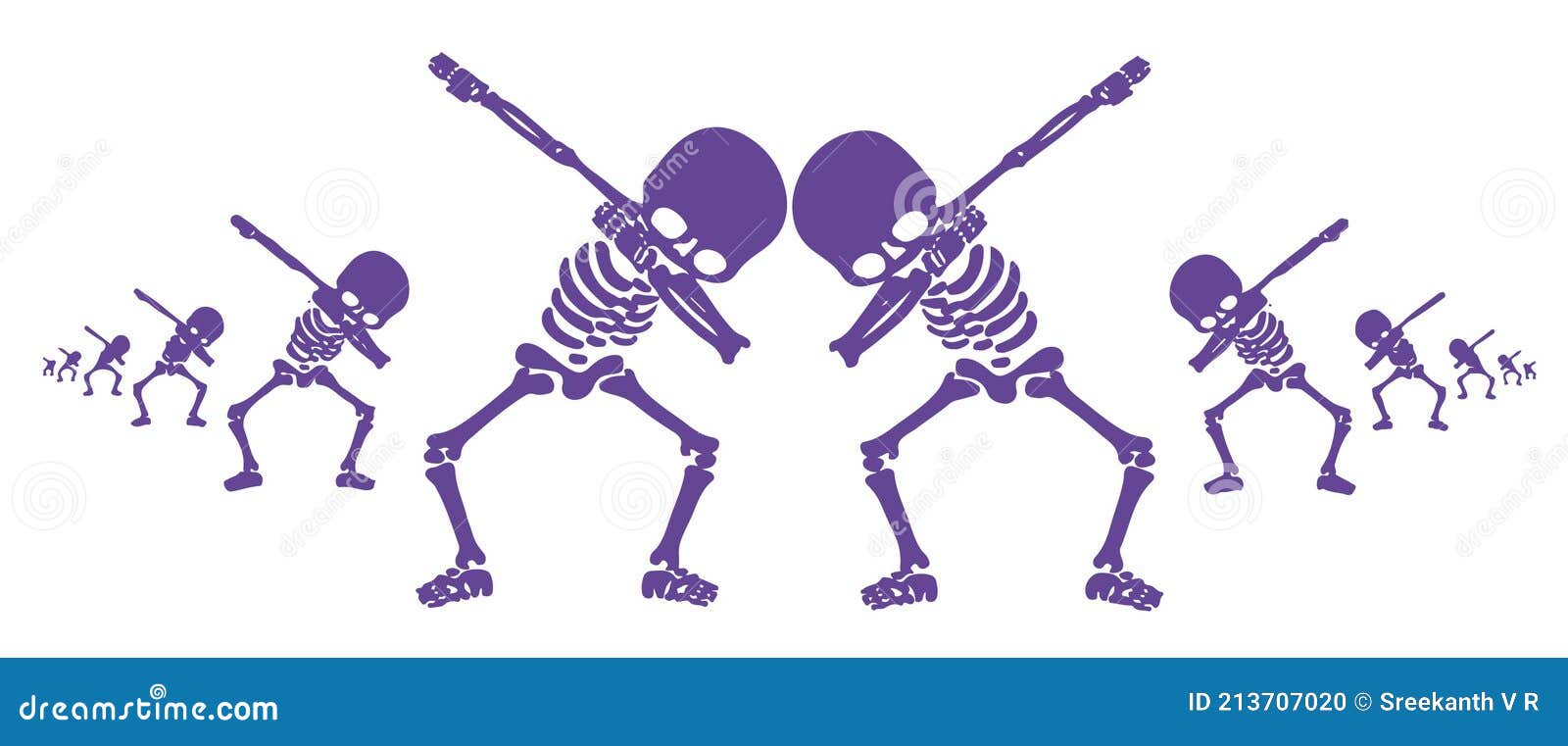 Skeleton dab stock vector. Illustration of halloween - 213707020