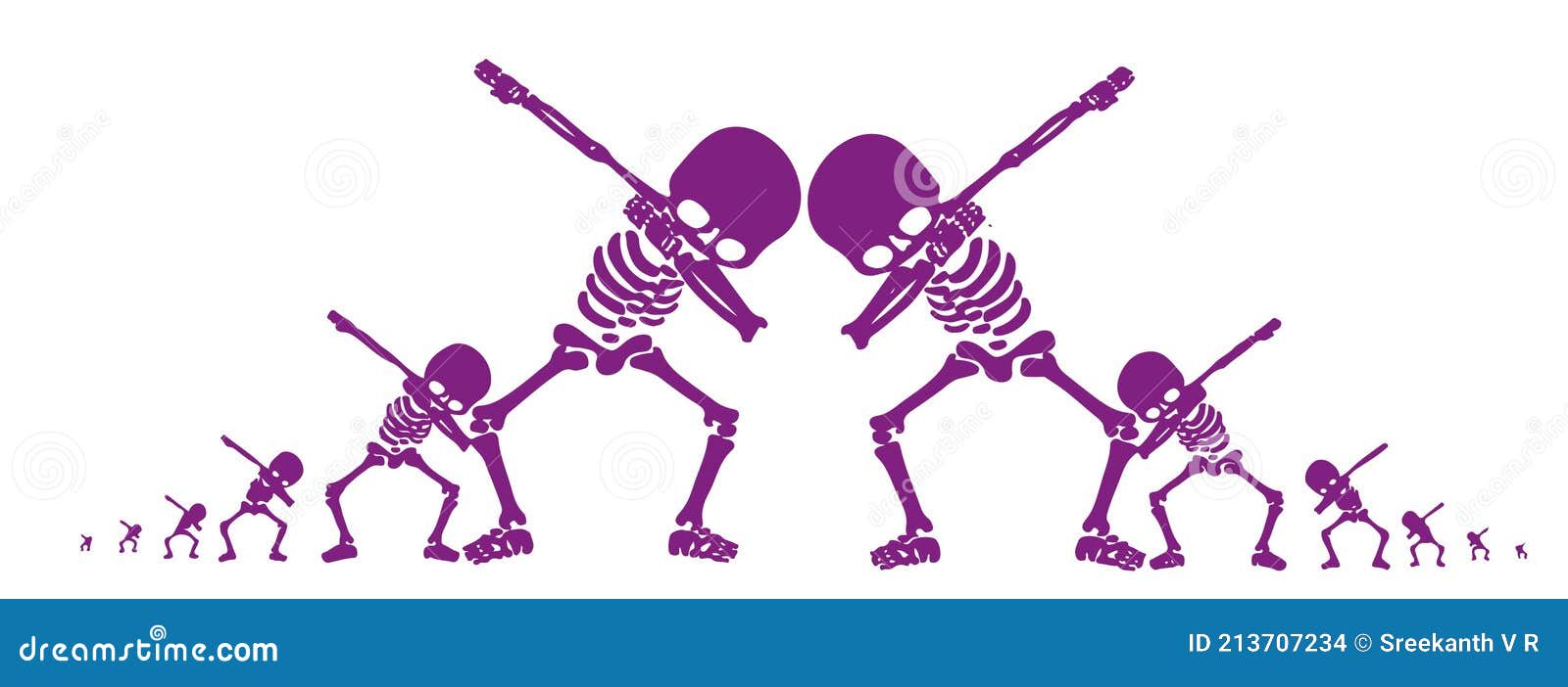Skeleton dab stock illustration. Illustration of meme - 213707234