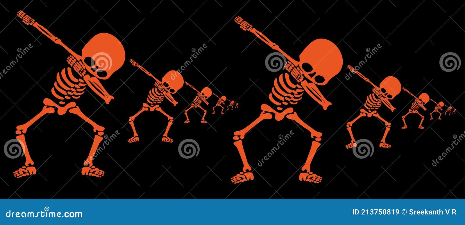 Skeleton dab stock illustration. Illustration of vector - 213750819