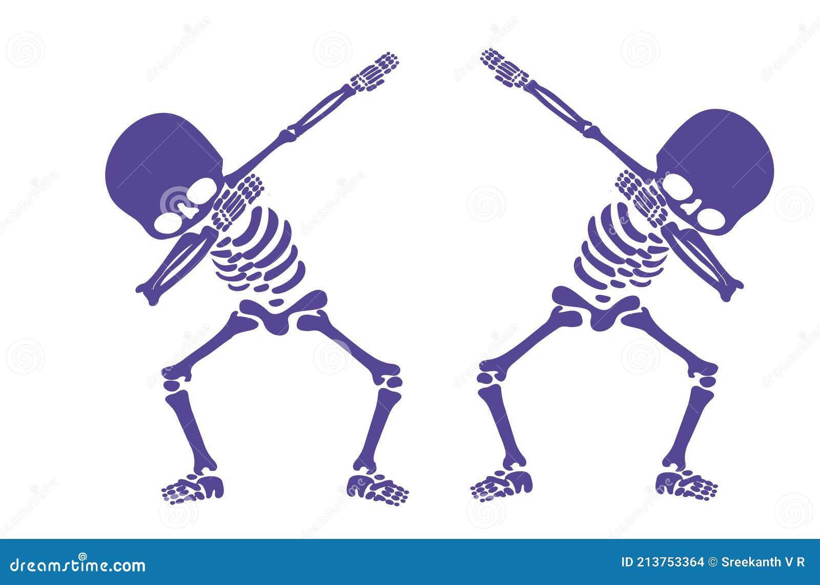 Skeleton dab stock illustration. Illustration of skeletons - 213753364
