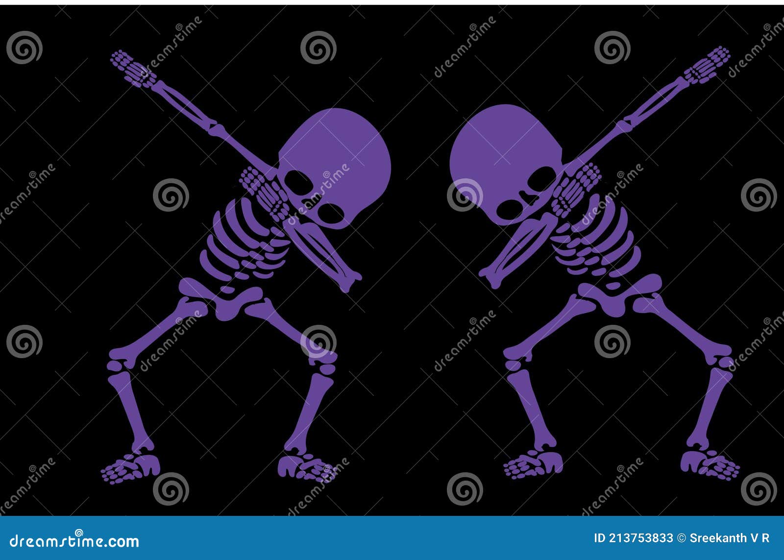 Skeleton dab stock illustration. Illustration of funny - 213753833