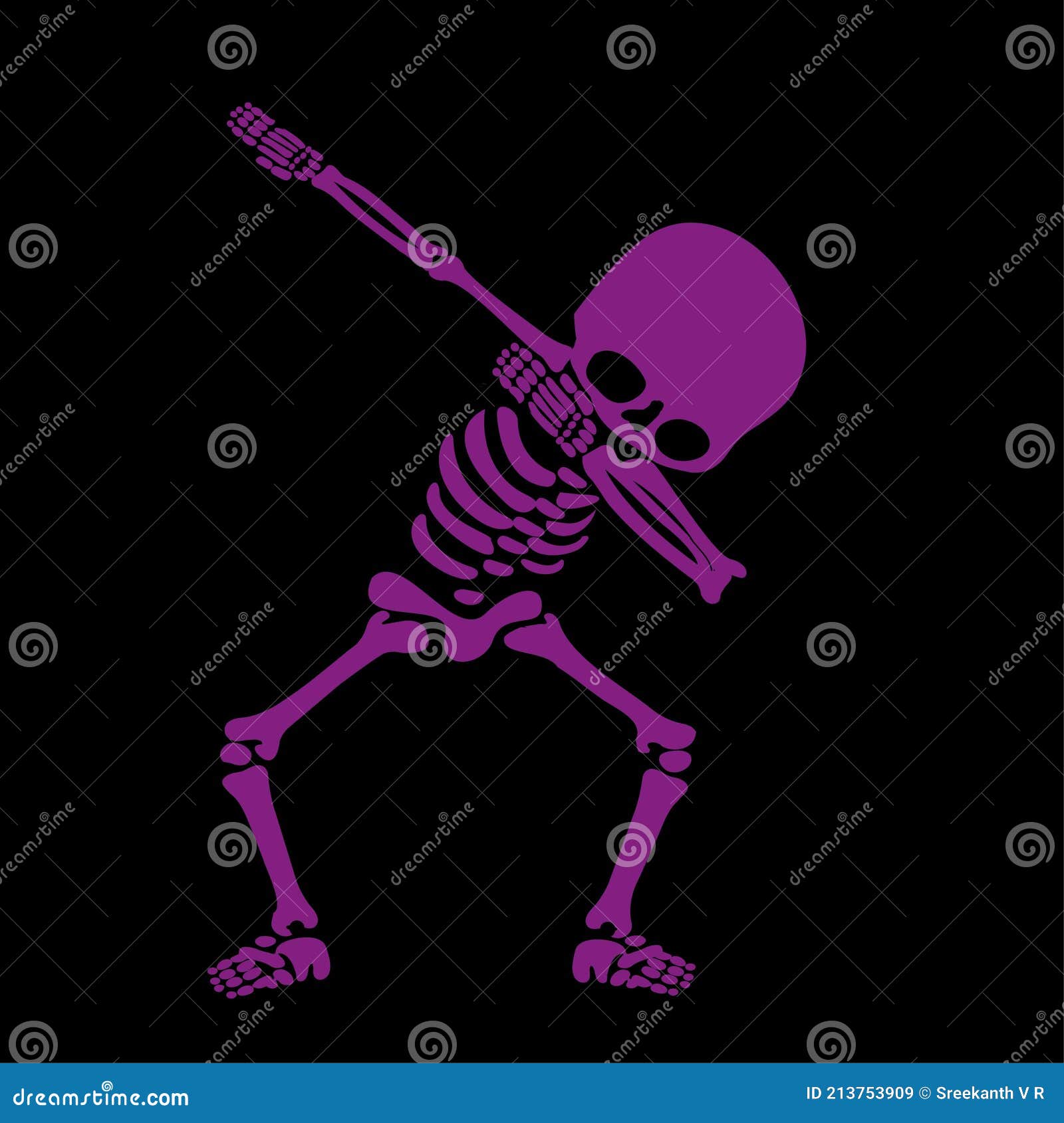 Skeleton dab stock illustration. Illustration of skeletons - 213753909