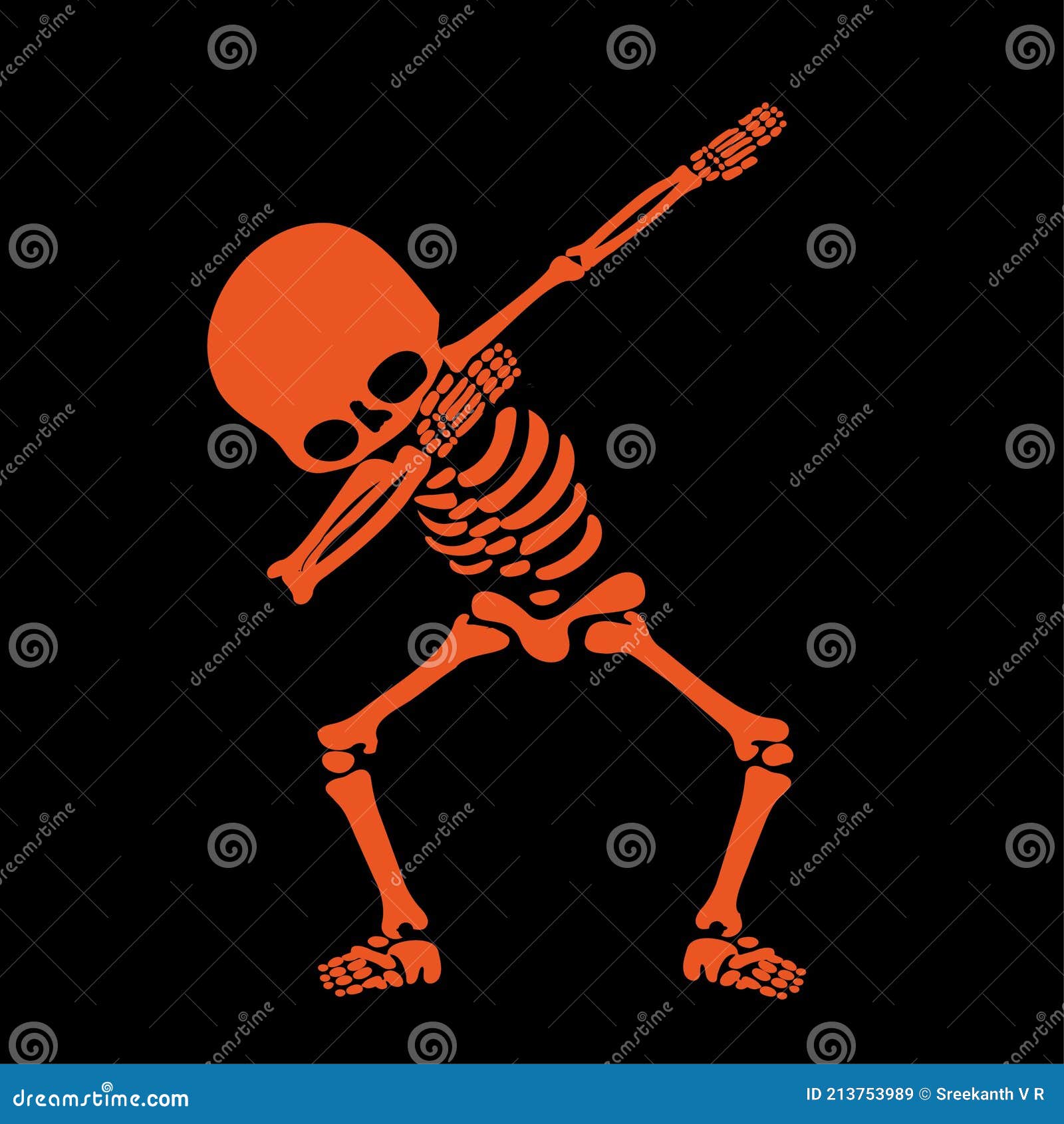 Skeleton dab stock illustration. Illustration of commedy - 213753989