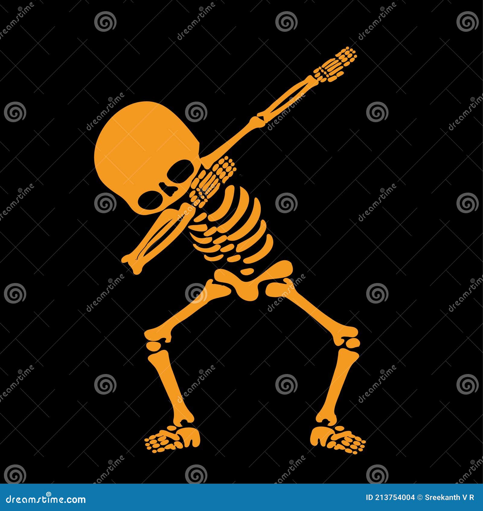 Skeleton dab stock illustration. Illustration of dabbing - 213754004