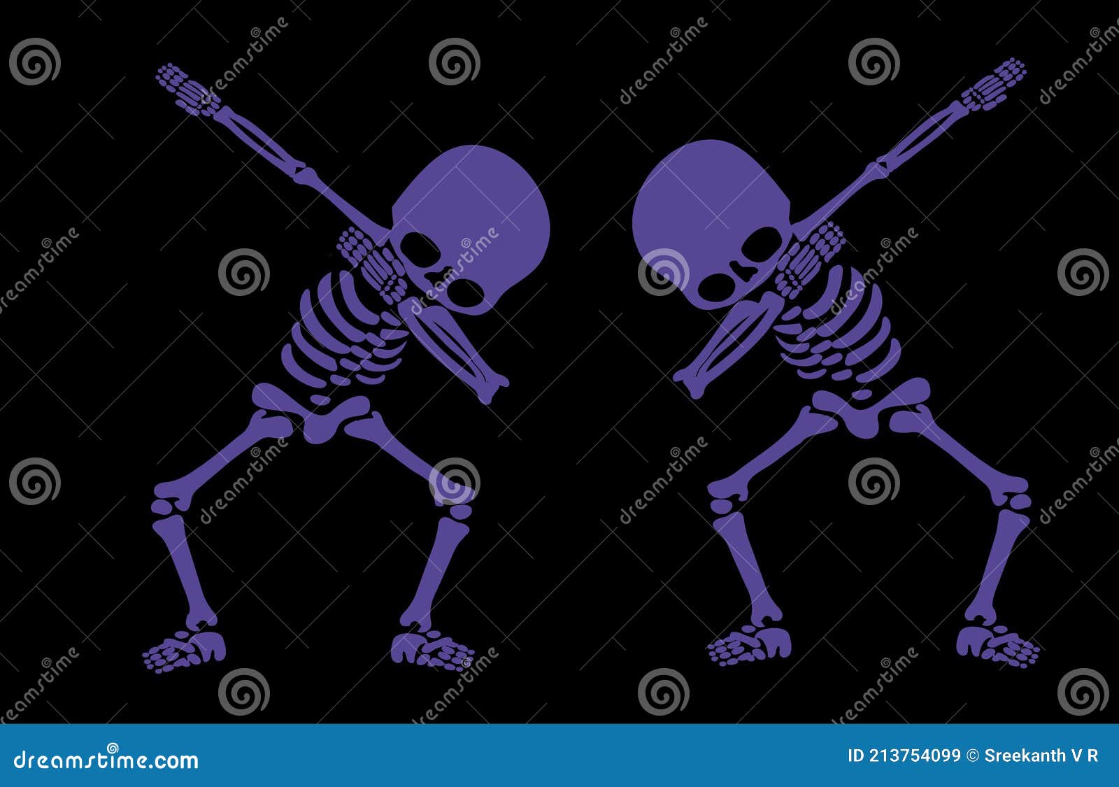 Skeleton dab stock illustration. Illustration of bones - 213754099