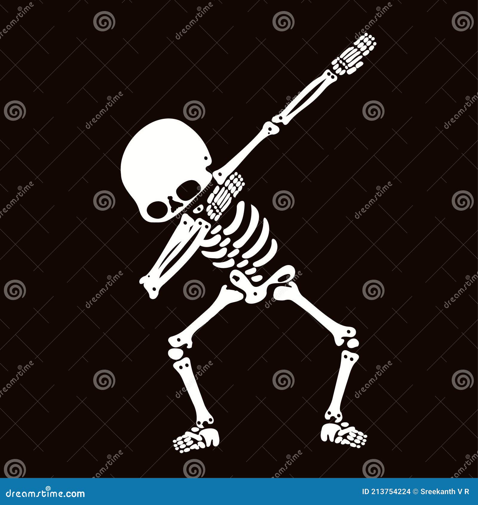 Skeleton dab stock illustration. Illustration of marrow - 213754224