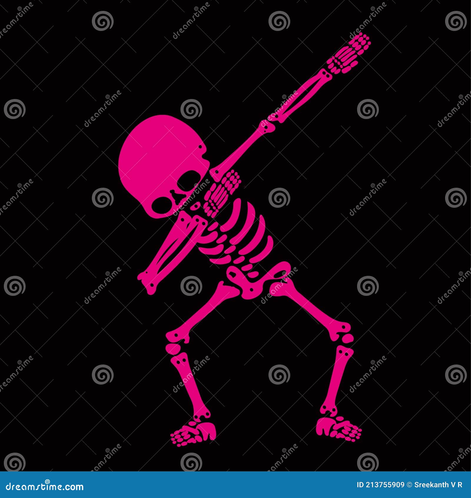 Skeleton dab stock illustration. Illustration of skeletons - 213755909