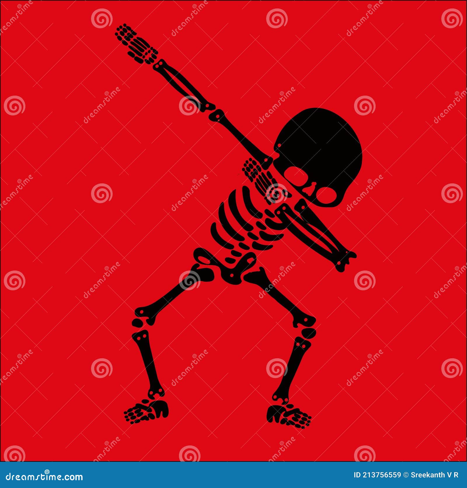 Skeleton dab stock illustration. Illustration of bone - 213756559
