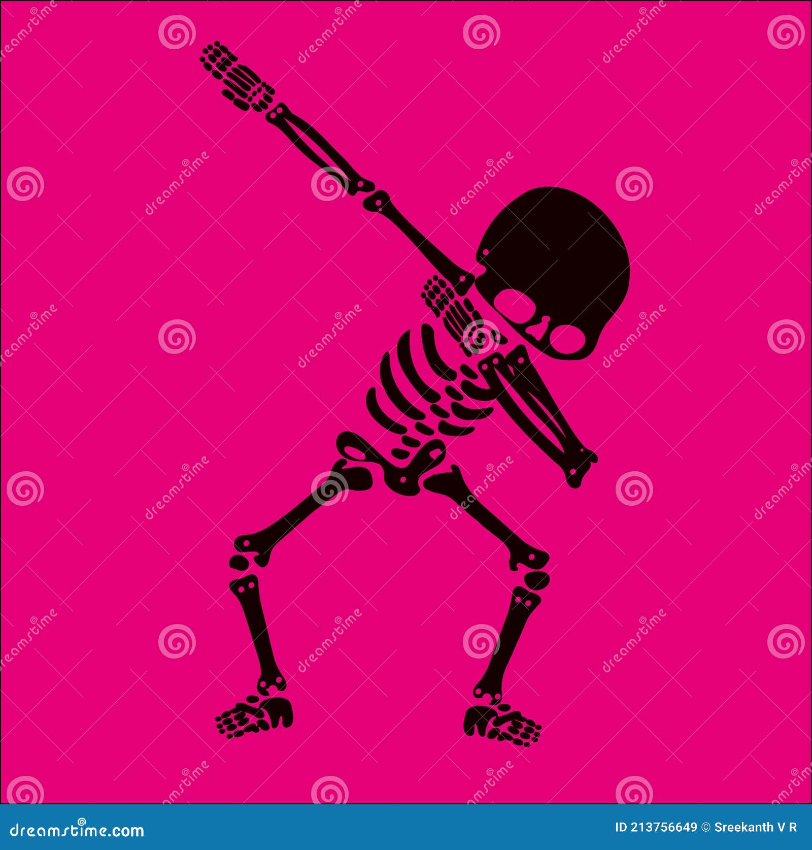 Skeleton dab stock illustration. Illustration of dabbing - 213756649