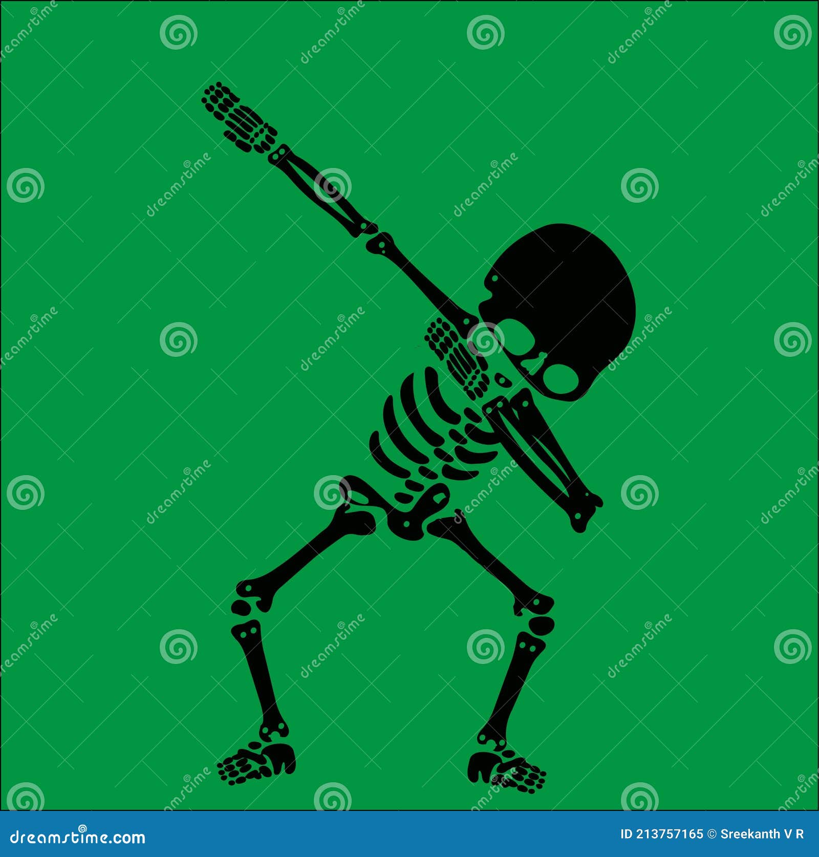 Skeleton dab stock illustration. Illustration of vector - 213757165