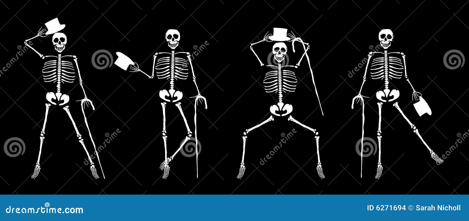 Skeleton Dancers stock illustration. Illustration of holiday - 6271694