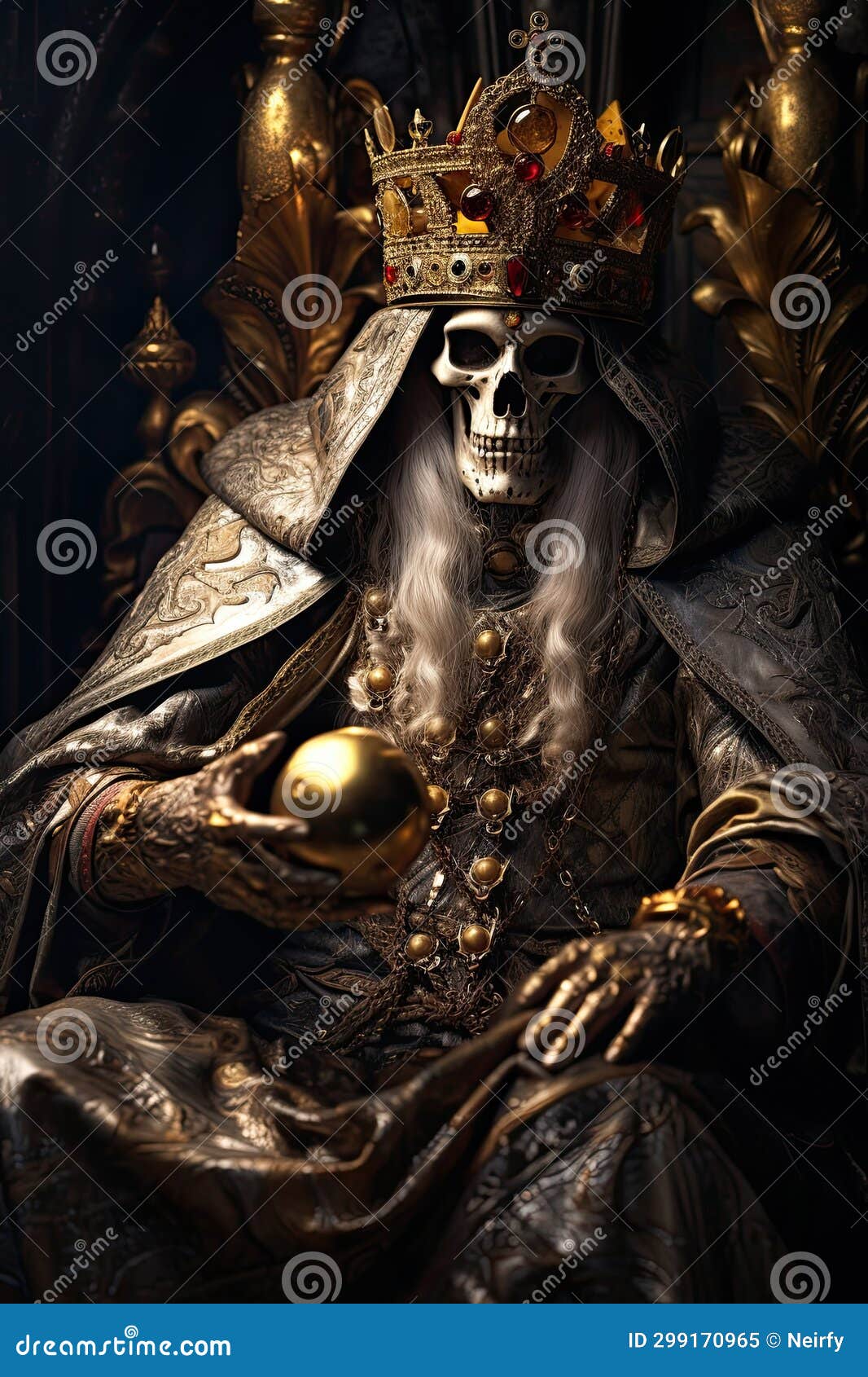 Skeleton the Deathless Creature of Undead King Stock Image - Image of ...