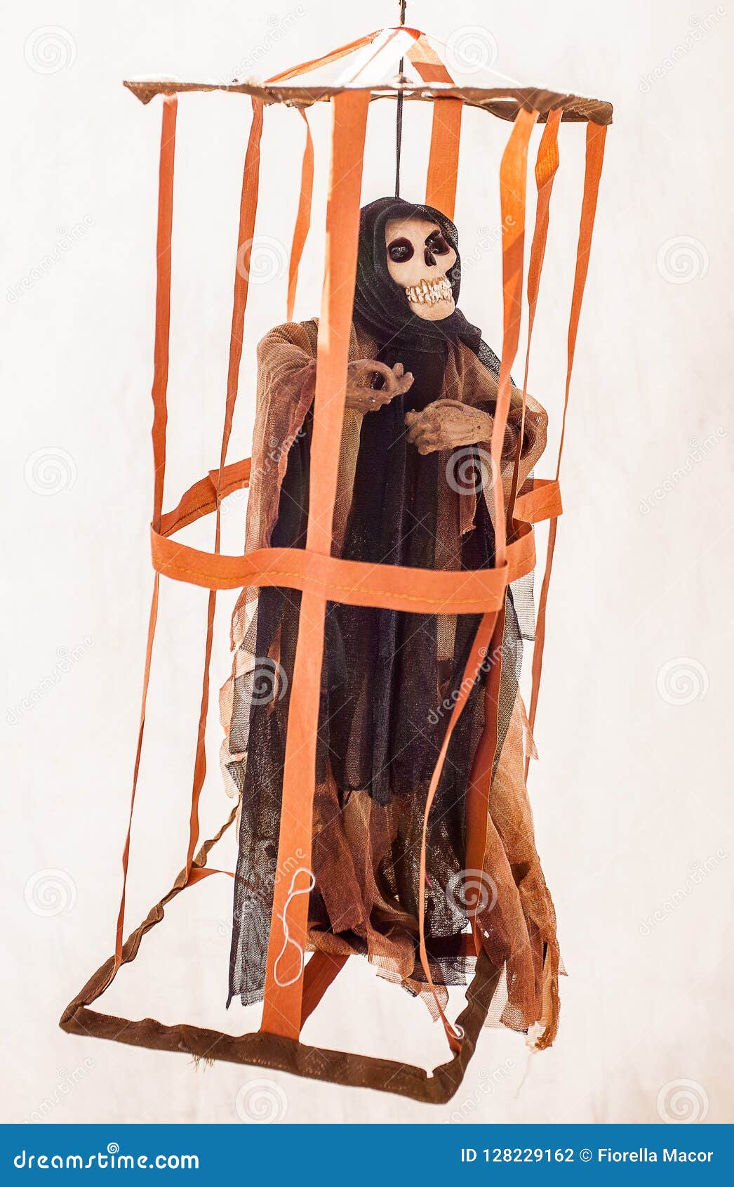 Monster Skeleton Hanging in a Cage Stock Photo - Image of death, zombie ...