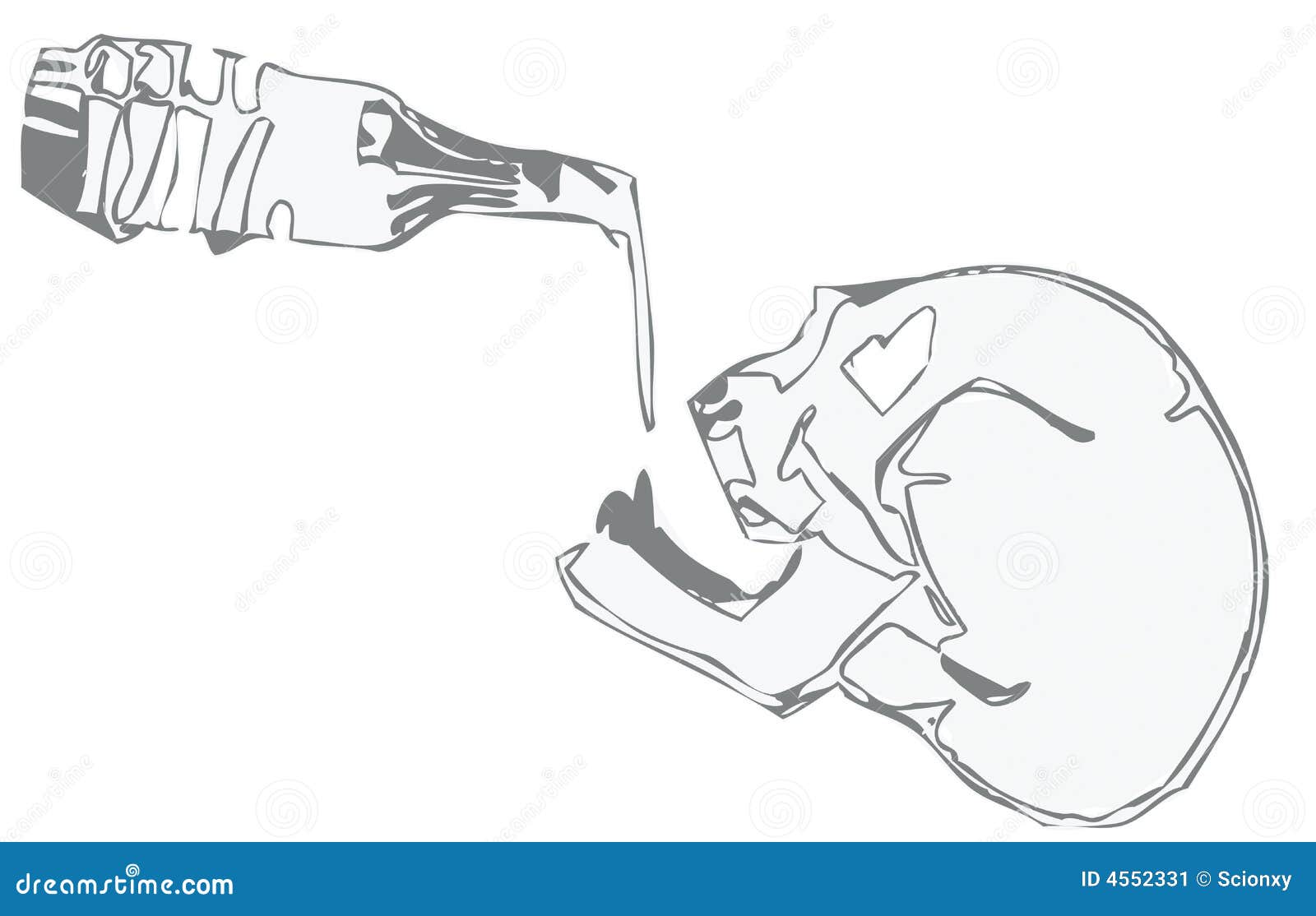 Skeleton drinking stock illustration. Illustration of drinking - 4552331