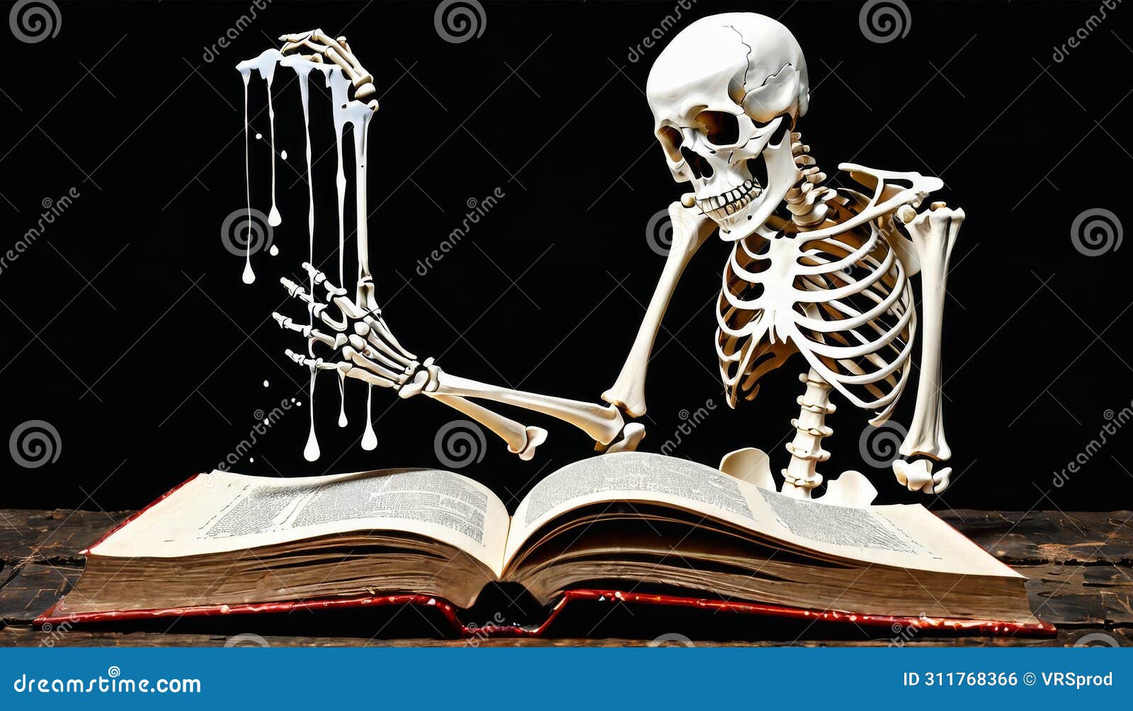 Skeleton Engaged in a Dripping Experiment Stock Photo - Image of ...