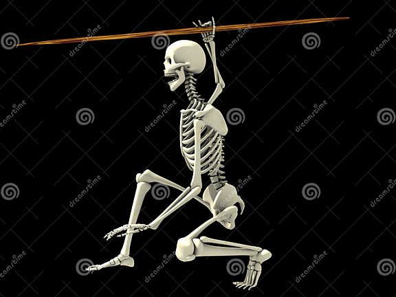 Skeleton on a Fighting Position Stock Illustration - Illustration of ...