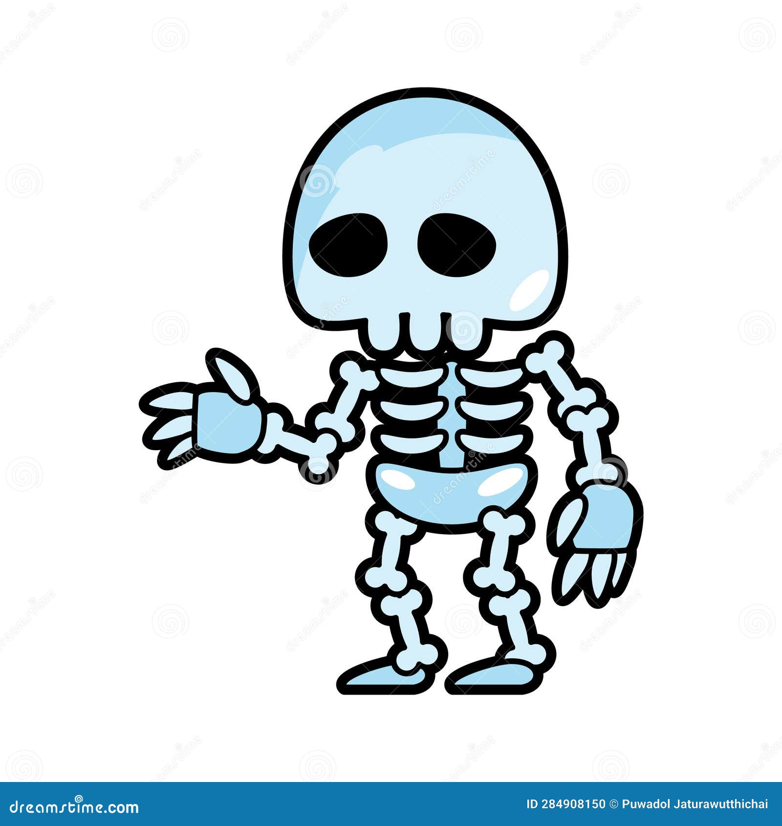 Skeleton Ghost . Halloween Cartoon Characters Stock Vector ...