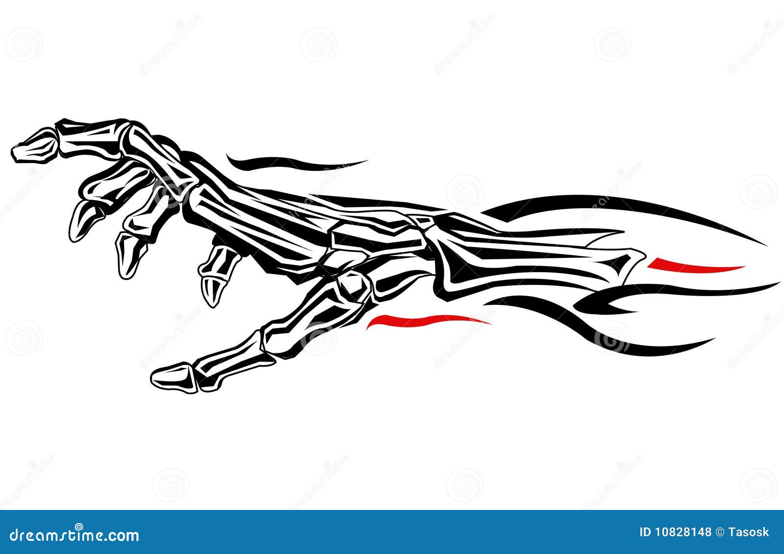 Skeleton Hand Showing Surfer Shaka Sign Cartoon Vector | CartoonDealer ...