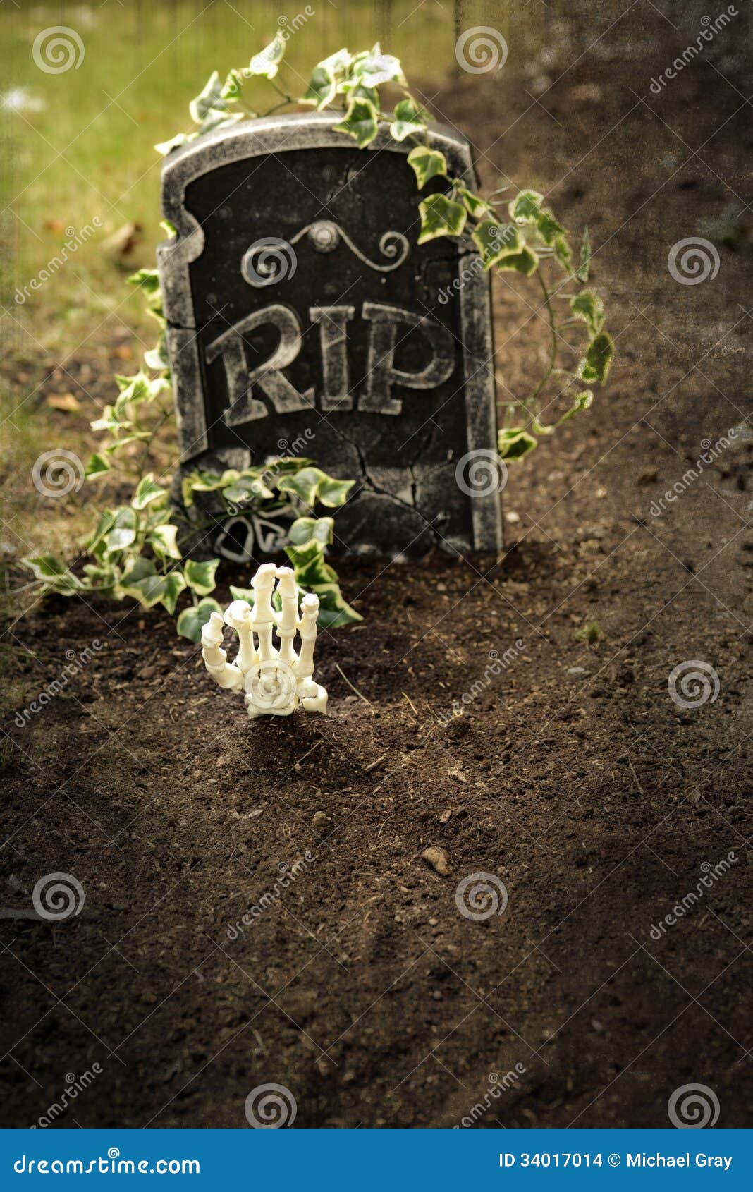 Skeleton Hand Coming Out of Grave Stock Photo - Image of black, element ...