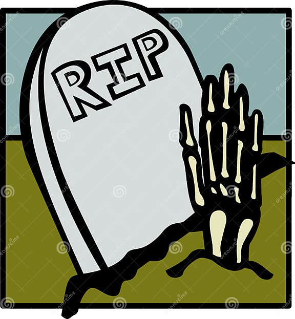 Skeleton Hand und ein Grab vektor abbildung. Illustration von abbildung ...