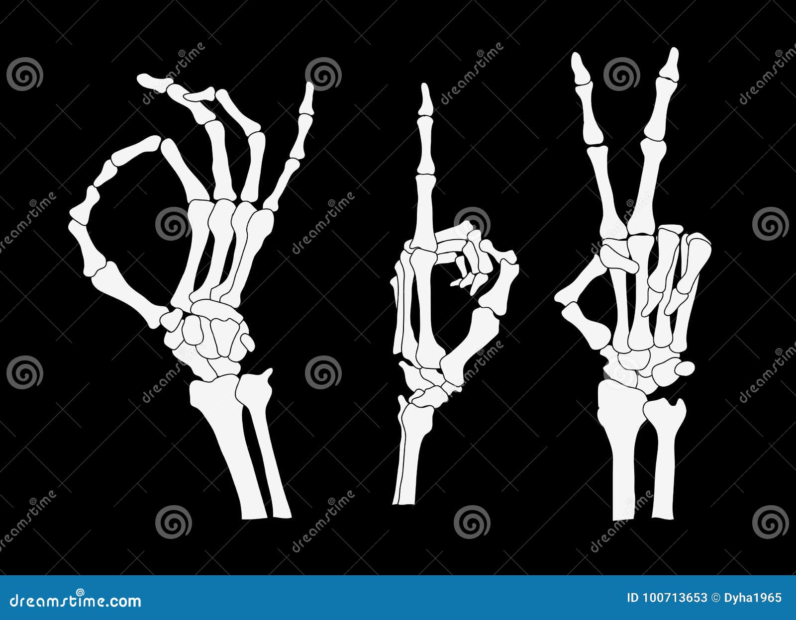 Skeleton hands 01 stock vector. Illustration of cartoon - 100713653